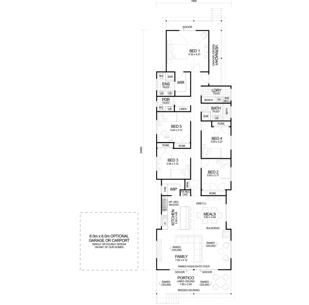 The Narrow Block Series - Queenslander 5x2 - Total Home Frames